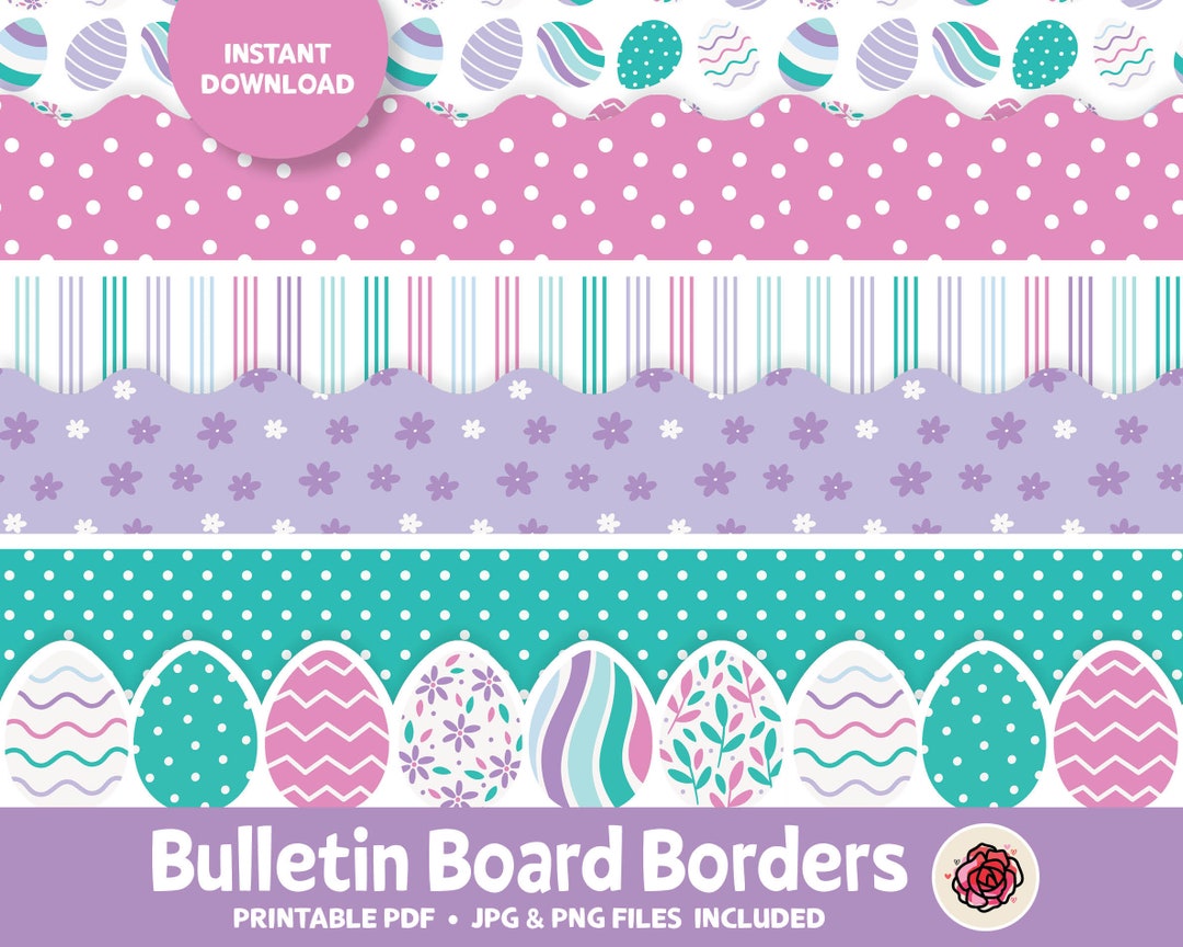 Easter Bulletin Board Border Set: Spring Classroom Decor (printable PDF ...