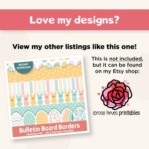 Spring Bulletin Board Border Kit, Easter Bulletin Border, April Spring ...