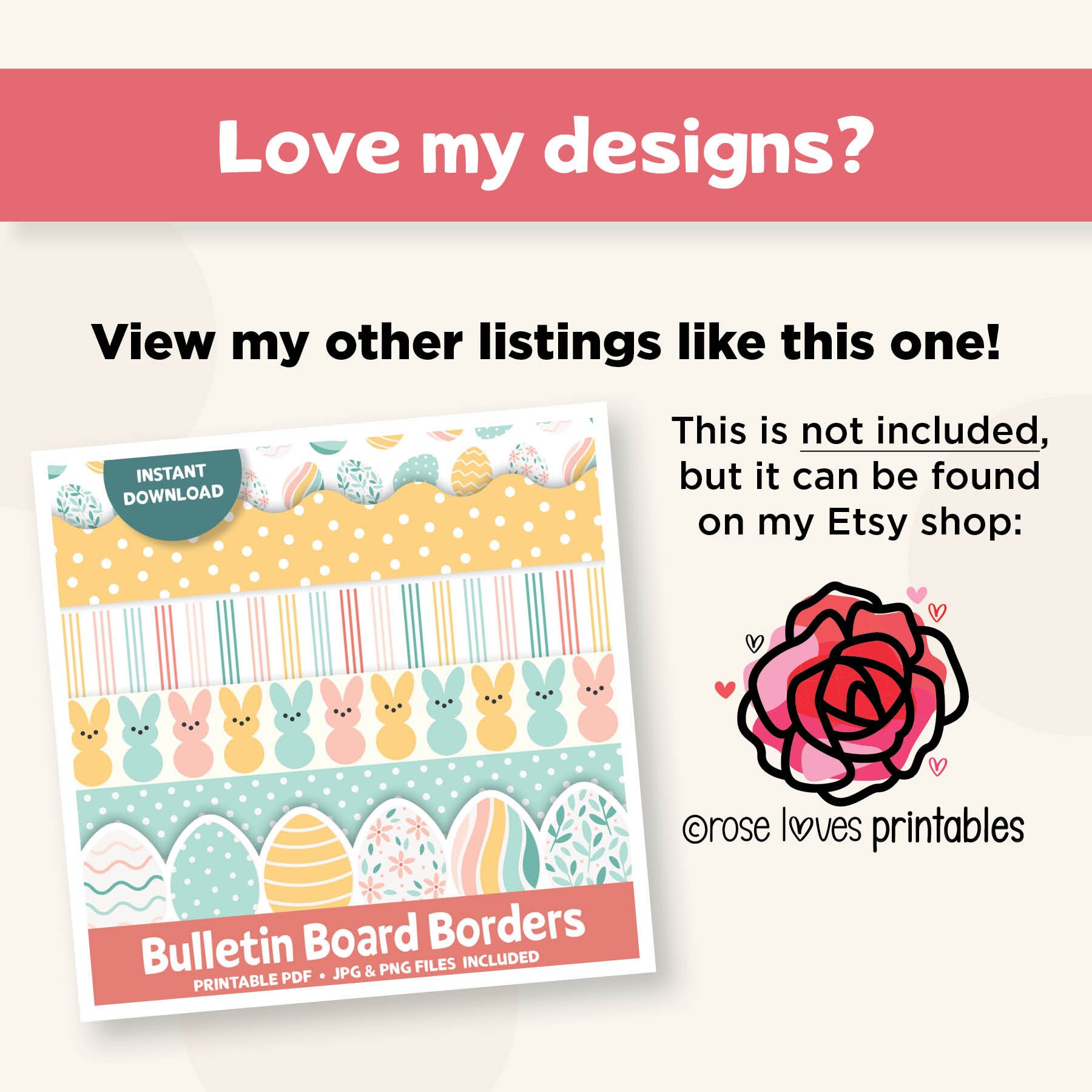 Spring Bulletin Board Border Kit, Easter Bulletin Border, April Spring ...