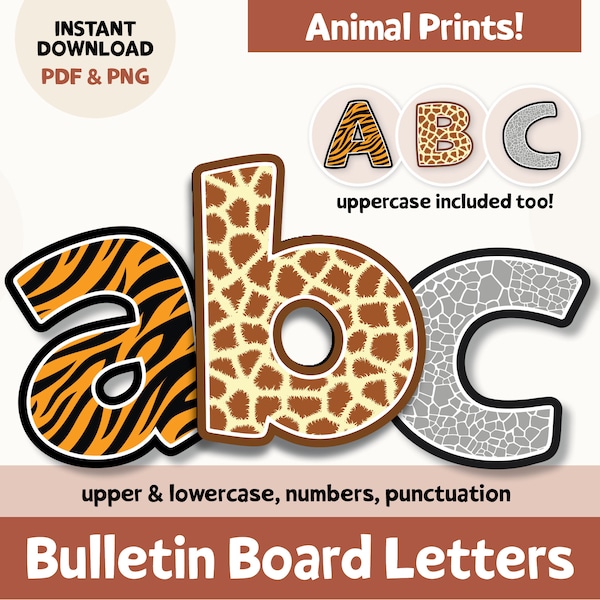 Animal Print Letters - Etsy