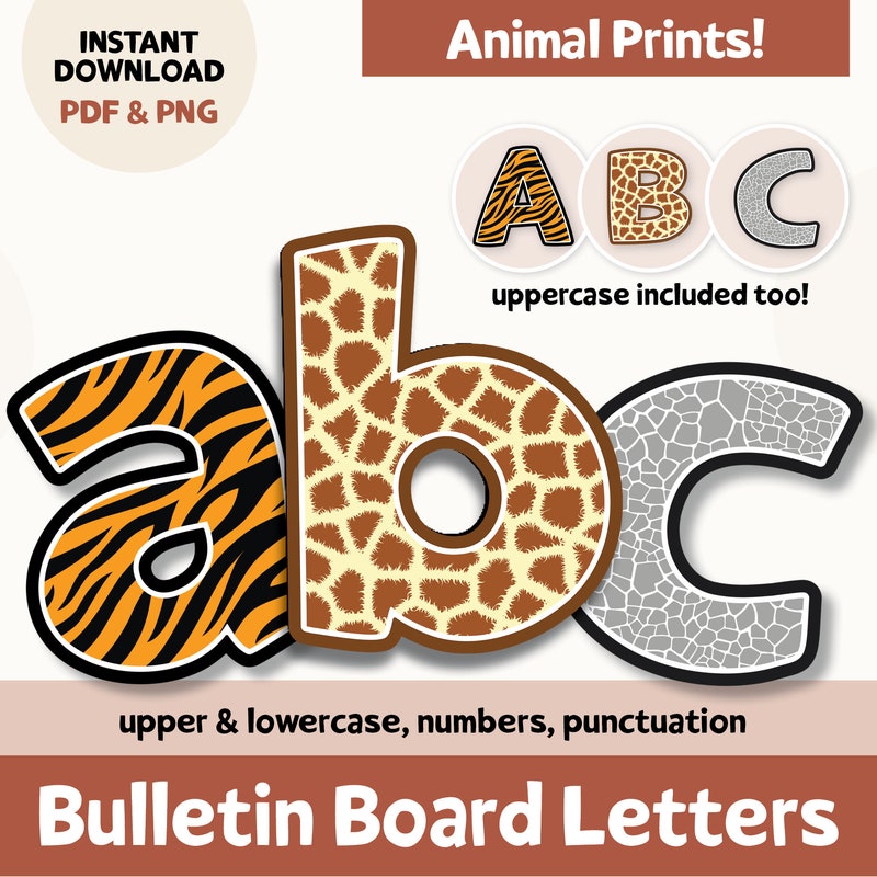 Animal Print Letters - Etsy