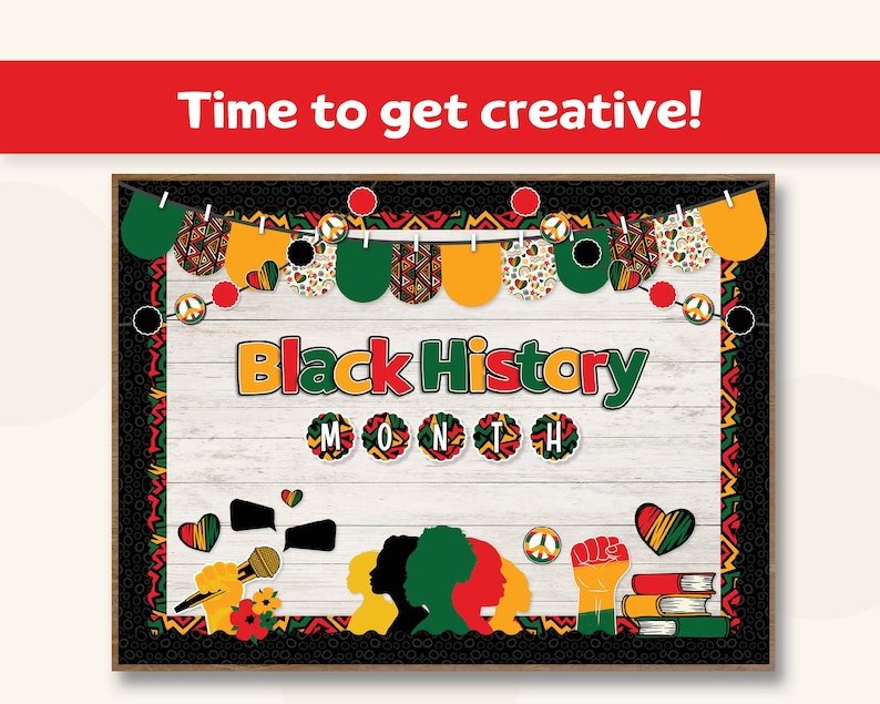 Black History Month Bulletin Board Kit, February Printable Bulletin ...