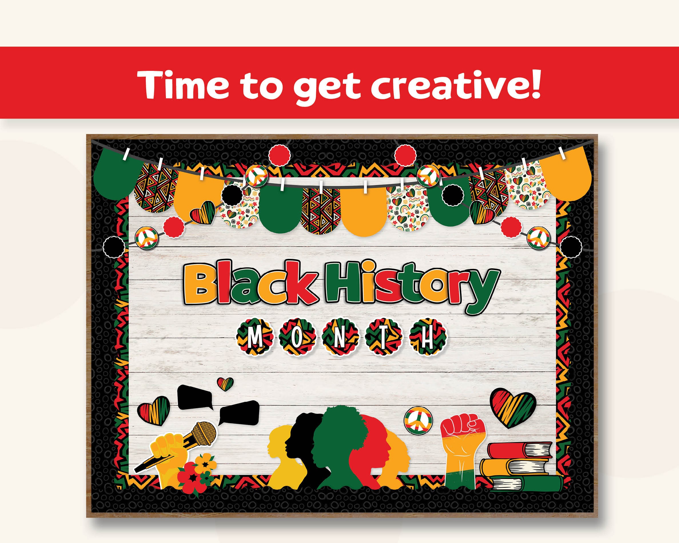 Black History Month Bulletin Board Kit, February Printable Bulletin ...