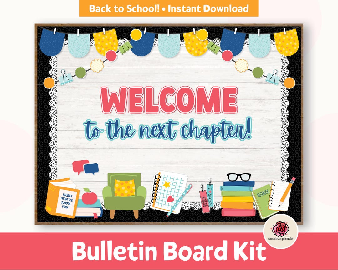 Back to School Bulletin Board Kit, Classroom Decor, Welcome Back to ...