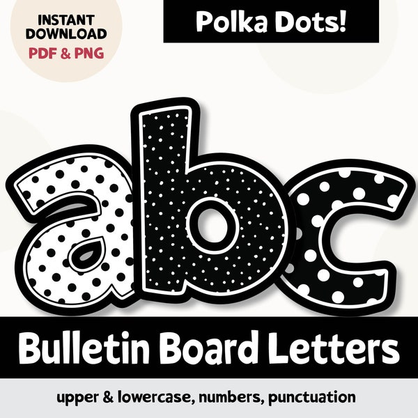 Bulletin Board Letter Cutouts Black and White - Etsy New Zealand