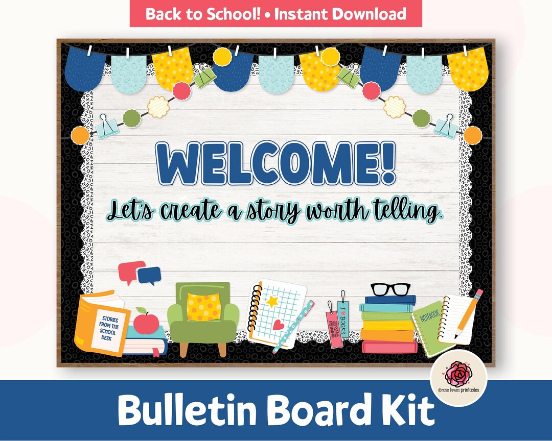 Back to School Bulletin Board Kit, Classroom Decor, Welcome Back to ...
