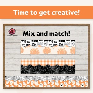October Classroom Bulletin Board Border Set, Halloween Bulletin Border ...