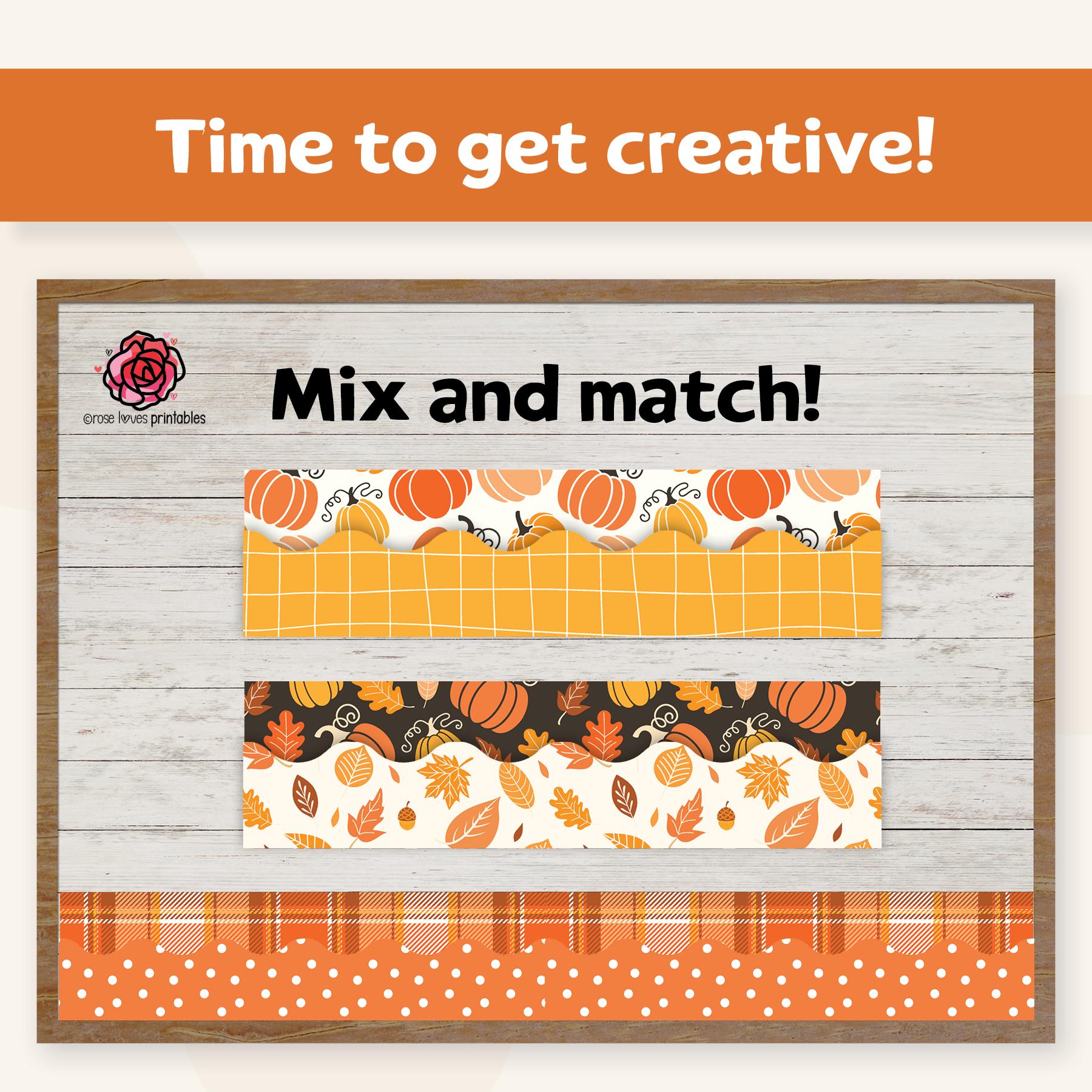 Fall Bulletin Borders, Autumn Classroom Decor, Thanksgiving Bulletin ...