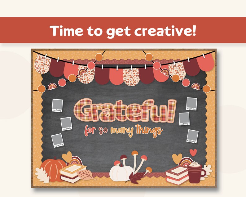 Fall Themed Printable Bulletin Board Kit, Classroom Door Decor ...