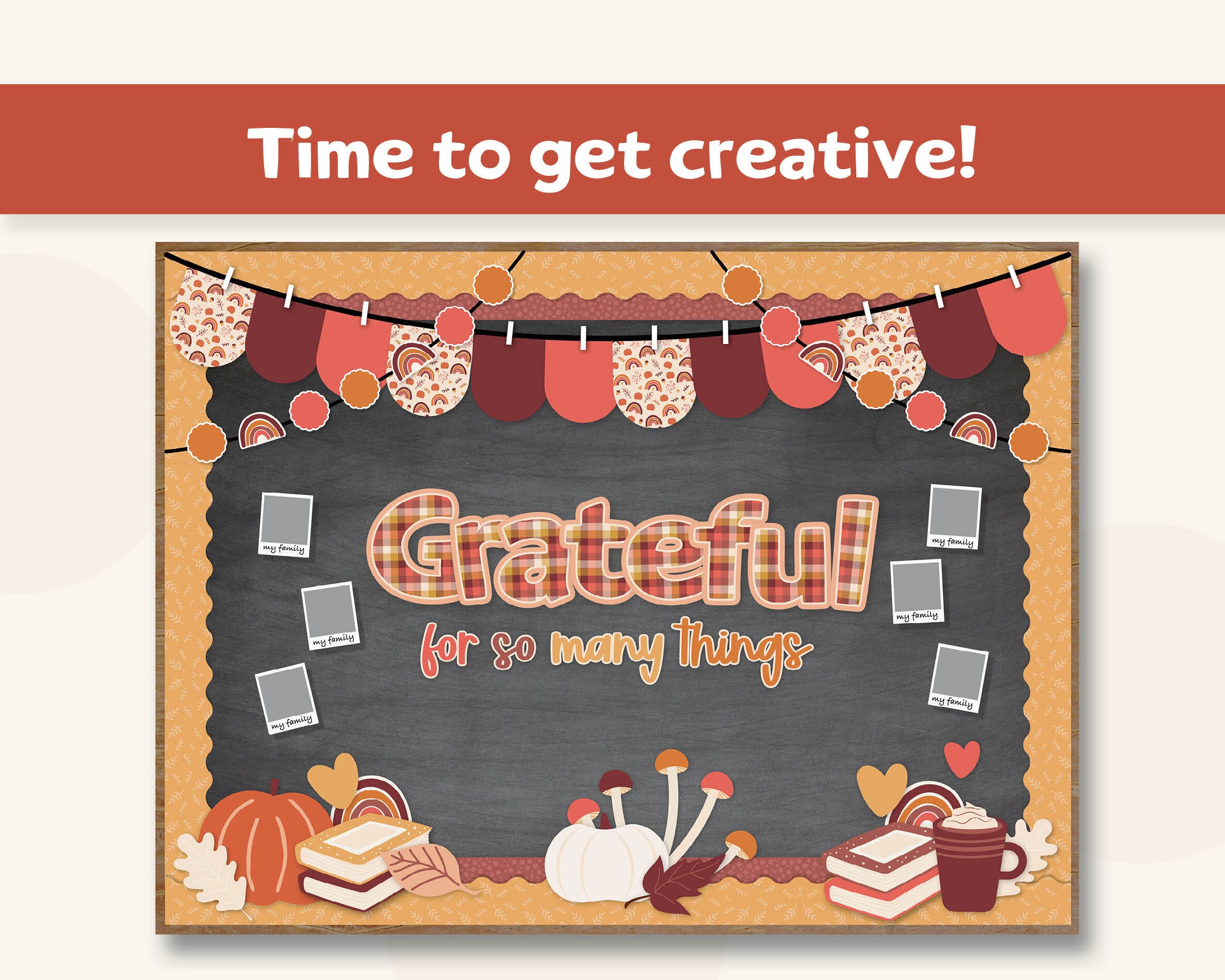 Fall Themed Printable Bulletin Board Kit, Classroom Door Decor ...