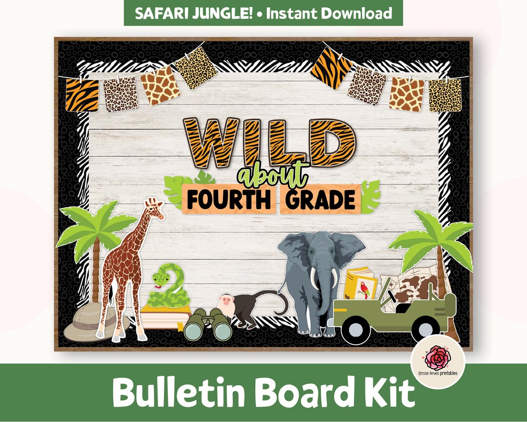 Fourth Grade Bulletin Board Kit, 4th Grade Printable Bulletin Board for ...
