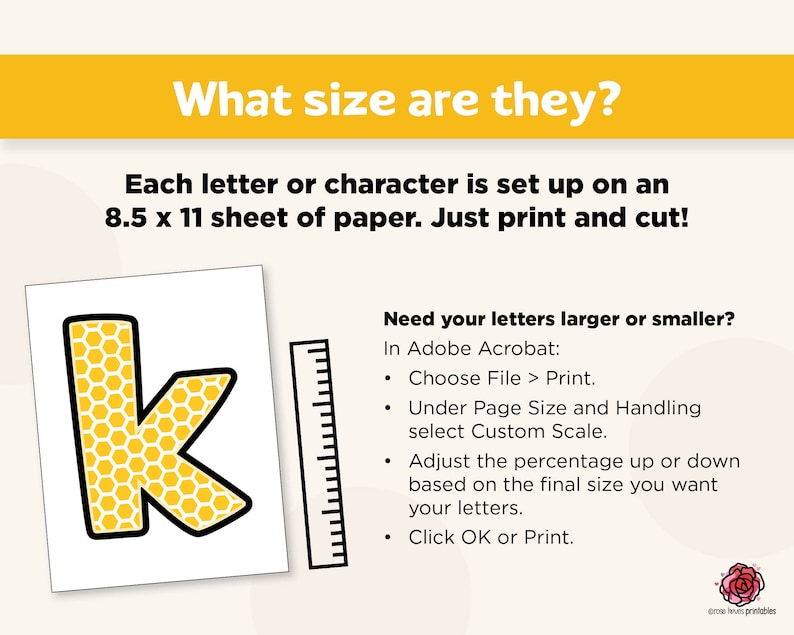 Honeycomb Bulletin Board Letters, Bumble Bee Printable Letters for ...