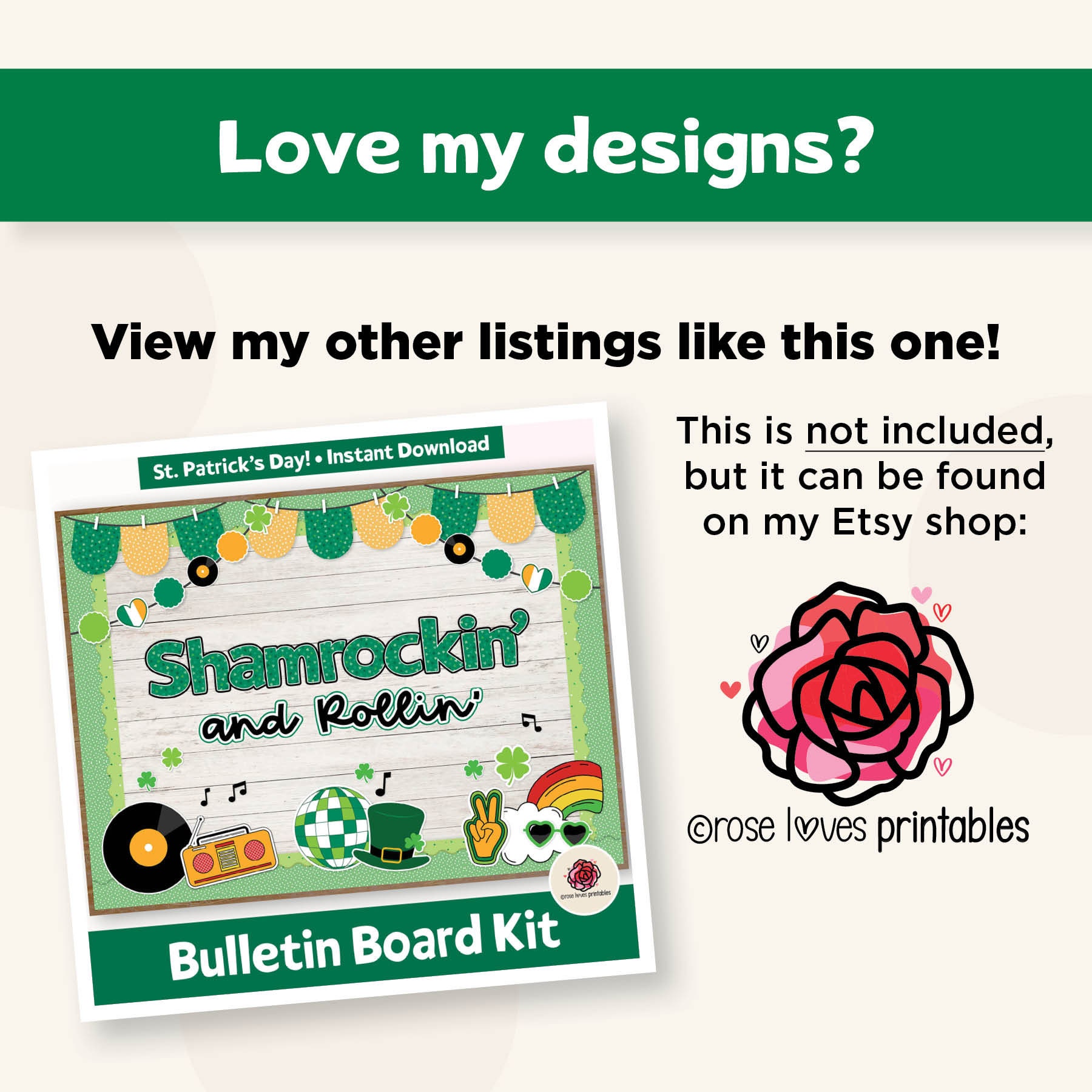 St Patricks Day Bulletin Board Border Set, March Bulletin Border, Irish ...