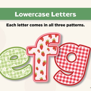 Strawberry Bulletin Board Letters, Strawberry Printable Letters for ...