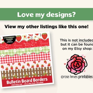 Strawberry Bulletin Board Letters, Strawberry Printable Letters for ...