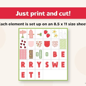 Spring Door Decor for Classroom, Strawberry Door Decor Kit, Summer ...