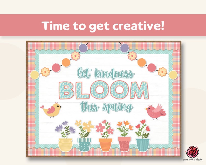 Spring Bulletin Board Kit, Easter Bulletin Board, Printable Bulletin ...