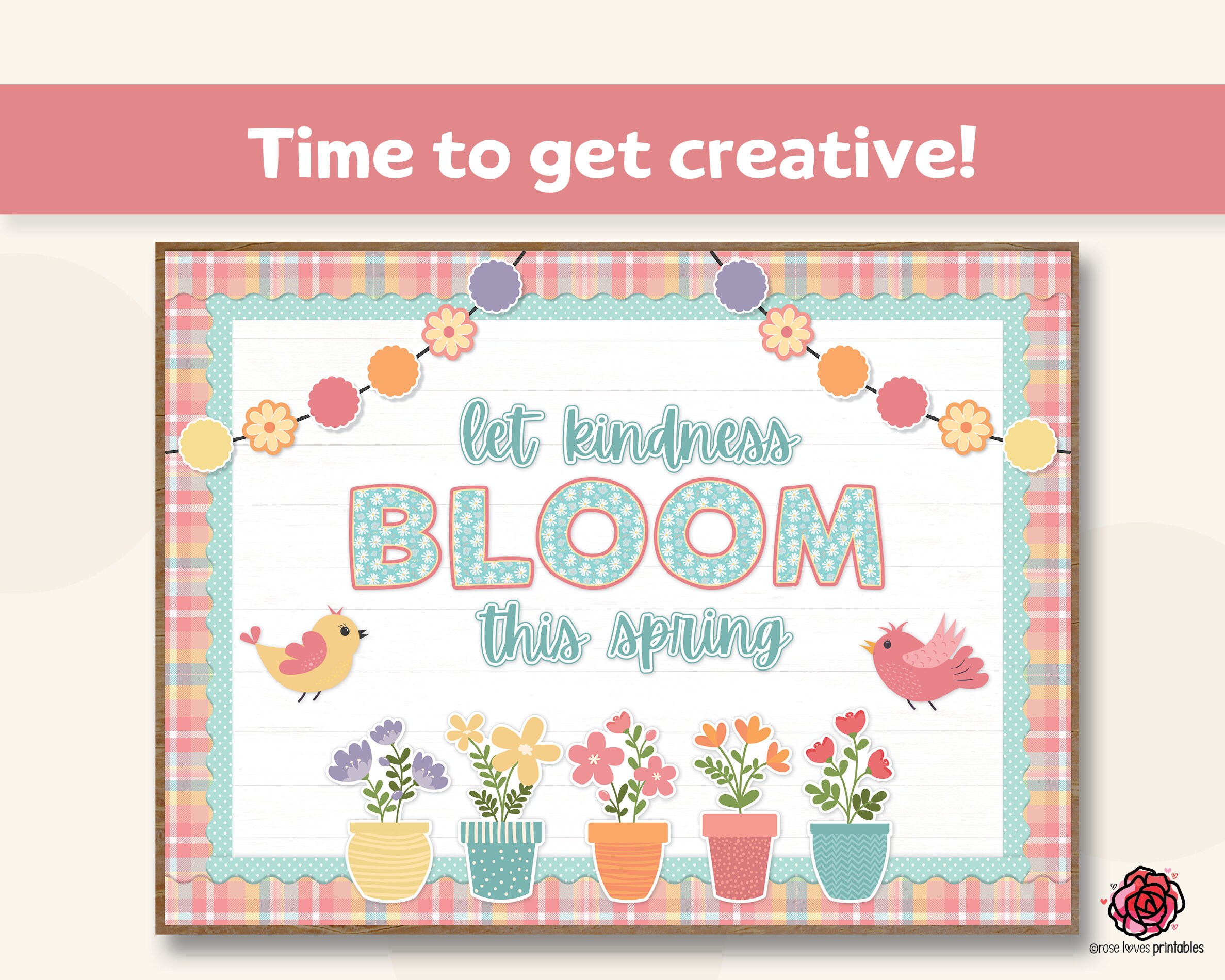 Spring Bulletin Board Kit, Easter Bulletin Board, Printable Bulletin ...