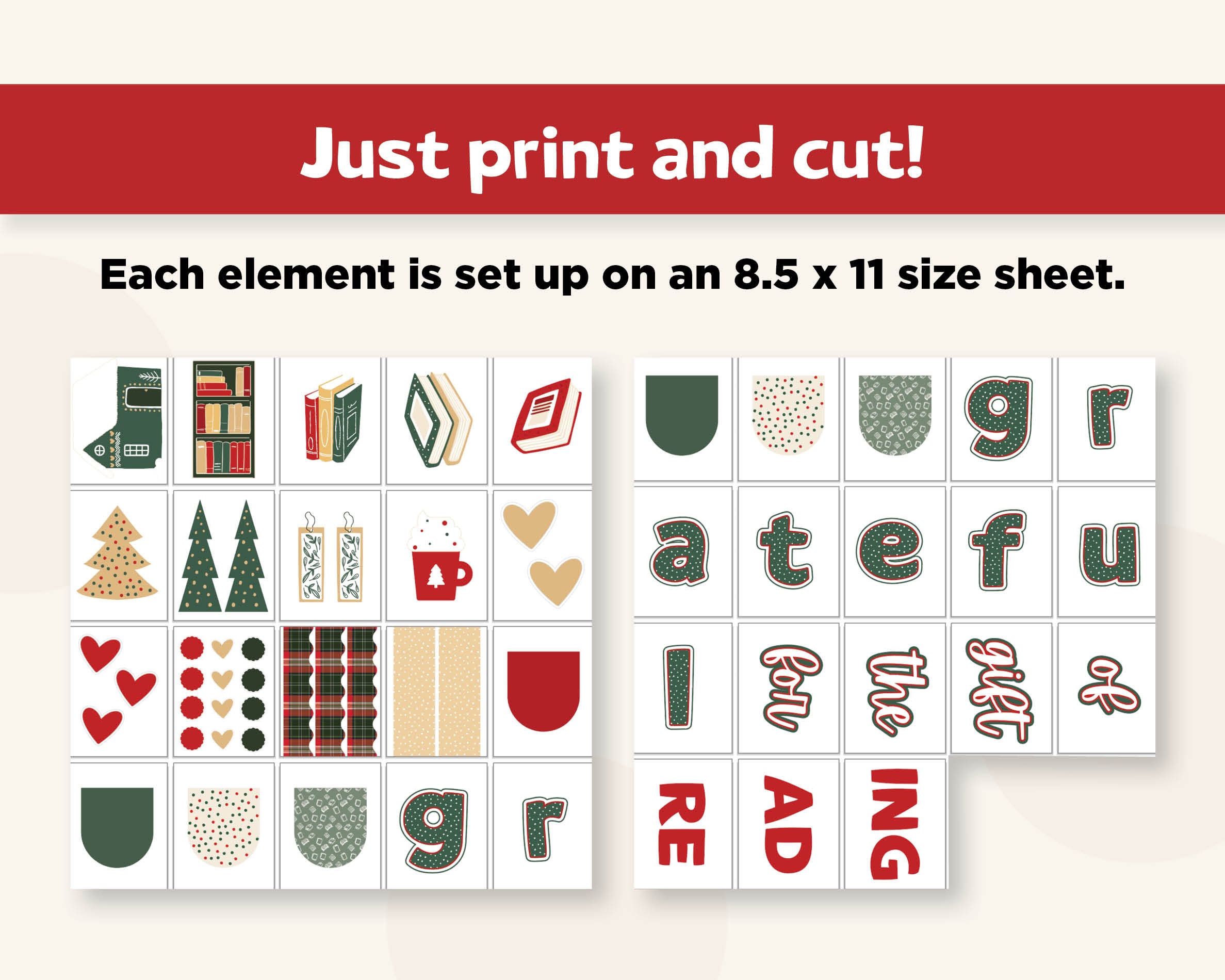 Christmas Bulletin Board Kit, Reading Bulletin Board, Printable ...