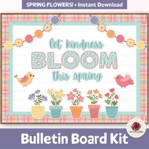 Spring Bulletin Board Kit, Easter Bulletin Board, Printable Bulletin ...