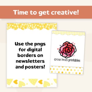 Yellow Bulletin Board Border Set: Spring Classroom Decor (PDF) - Etsy