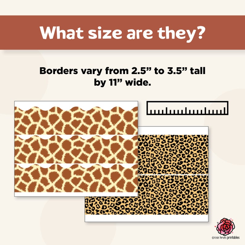 Safari Bulletin Board Border Set, Classroom Bulletin Border, Printable ...