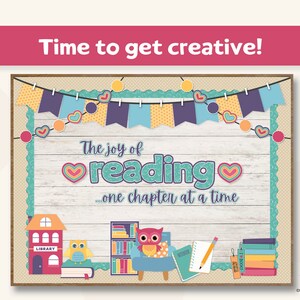 Library Bulletin Board Kit, Reading Bulletin Board Set, Classroom Door ...