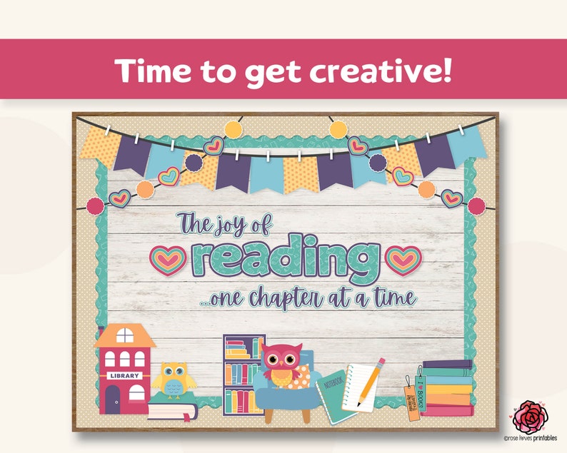 Library Bulletin Board Kit, Reading Bulletin Board Set, Classroom Door ...