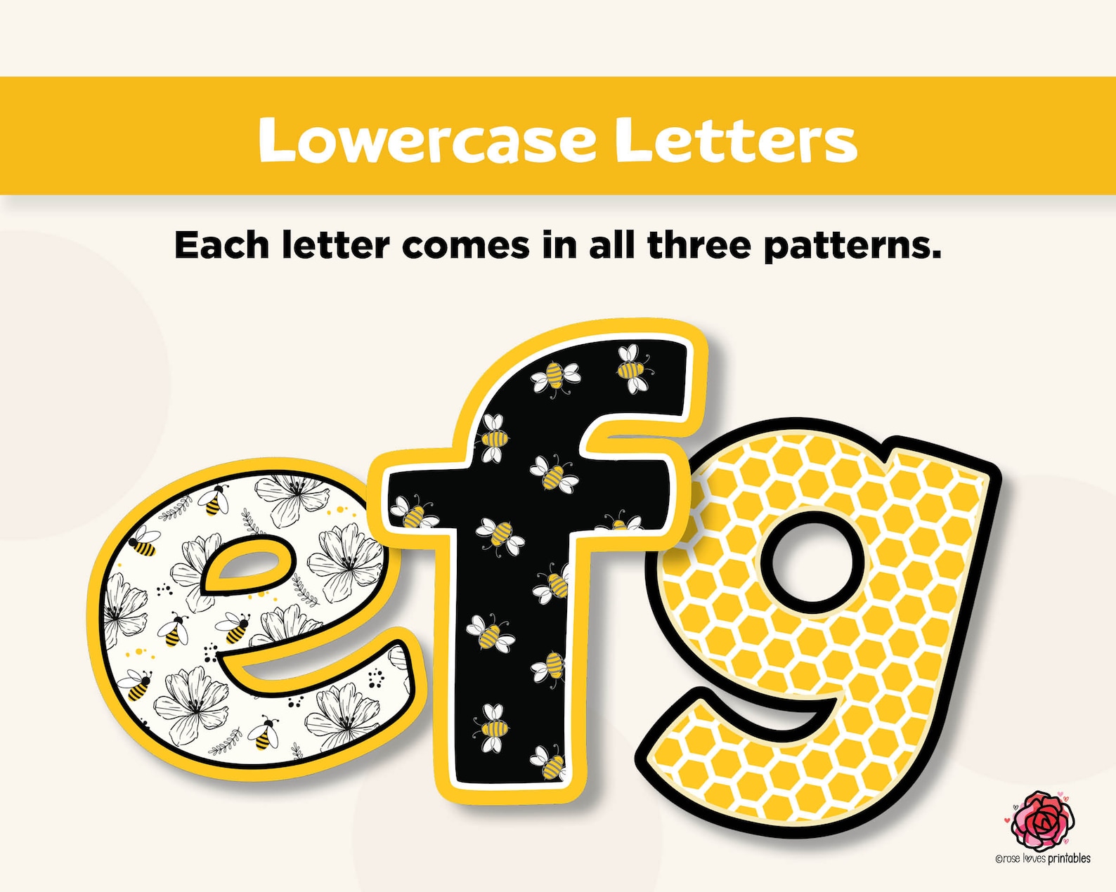 Honeycomb Bulletin Board Letters, Bumble Bee Printable Letters for ...