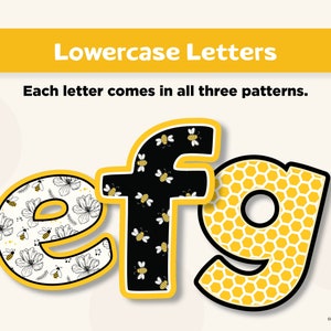Bumble Bee Bulletin Board Letters, Honeycomb Printable Letters for ...