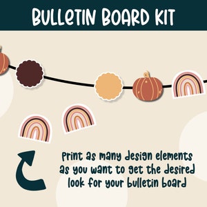 Fall Themed Printable Bulletin Board Kit or Classroom Door Decor ...
