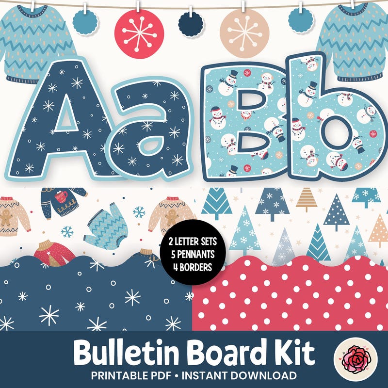 Winter Bulletin Board Kit - Etsy