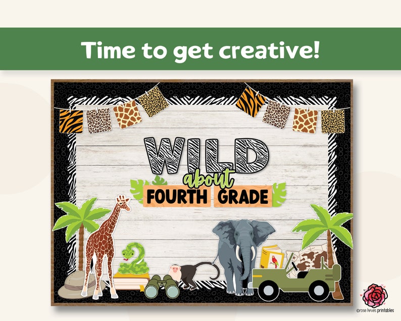 Fourth Grade Bulletin Board Kit, 4th Grade Printable Bulletin Board for ...