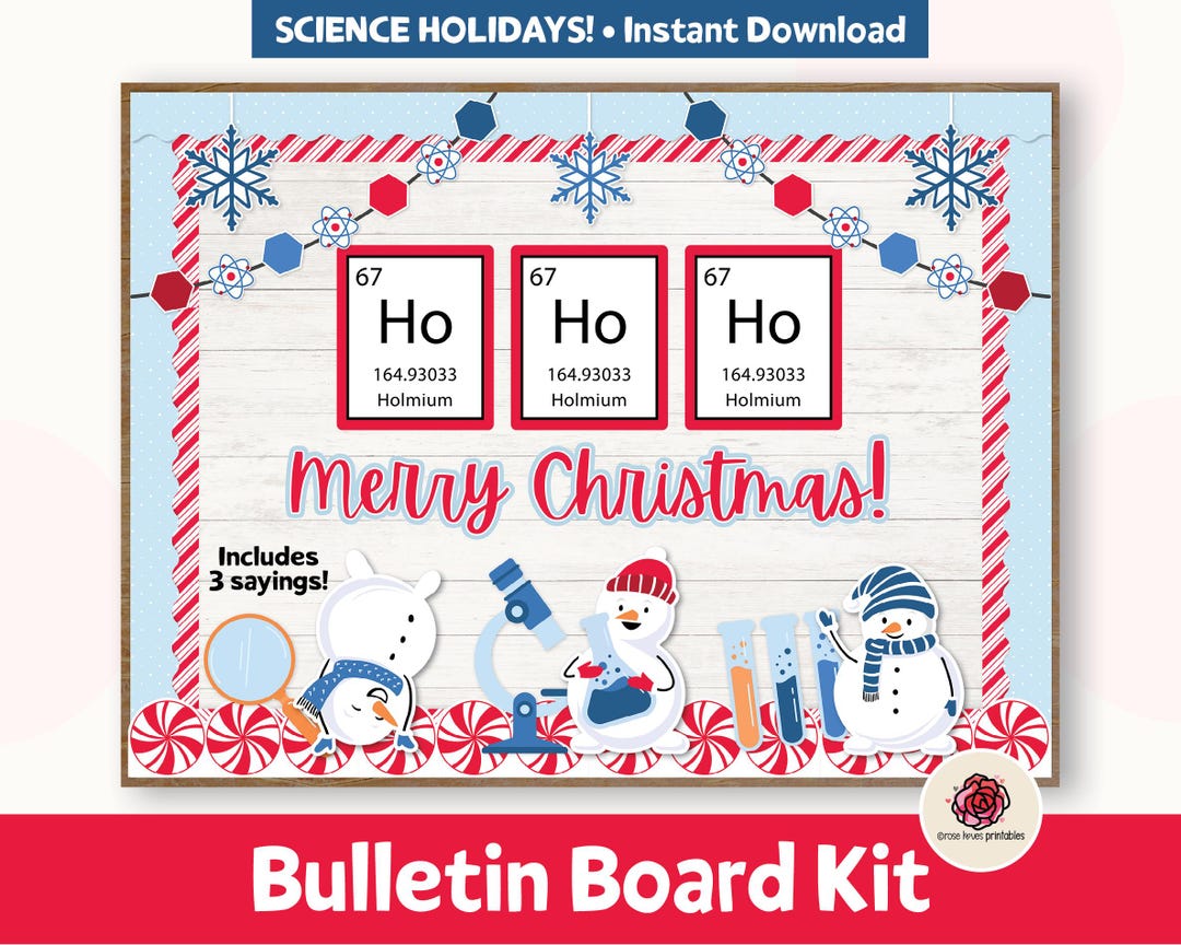Science Bulletin Board for Christmas, December Bulletin Board ...