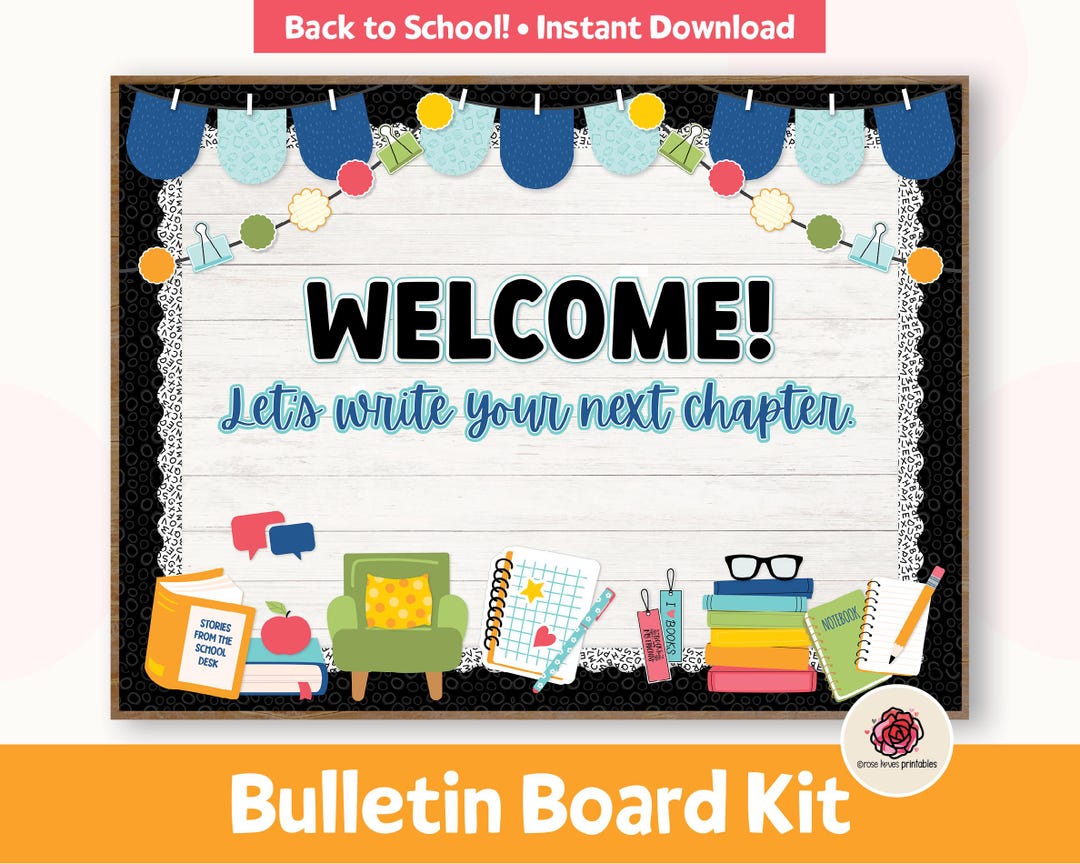 Back to School Bulletin Board Kit, Welcome Back to School Door Decor ...