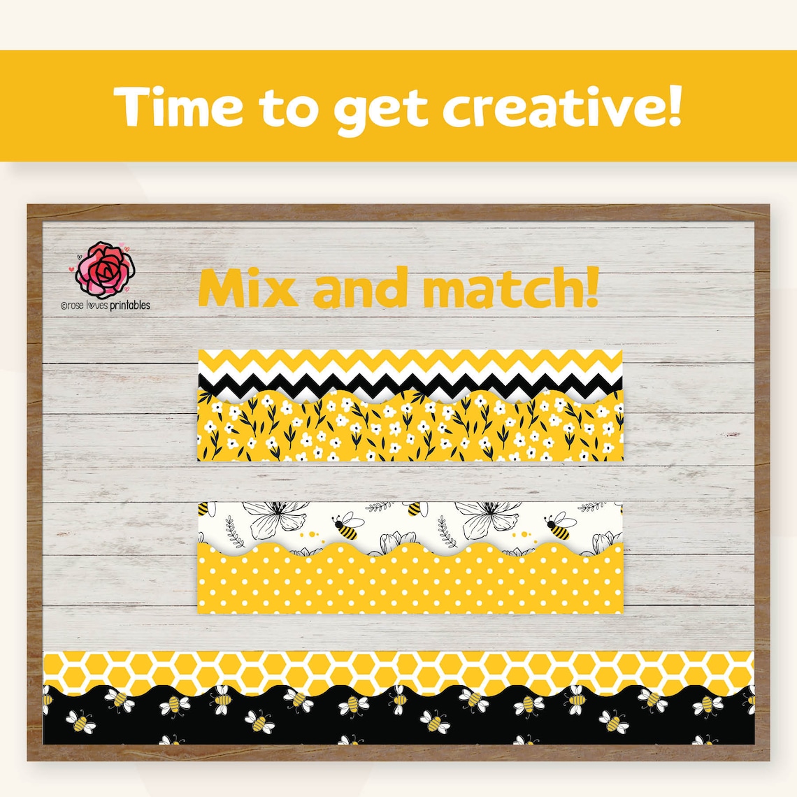 Spring Classroom Bulletin Board Border Set, Bumble Bee Bulletin Border ...