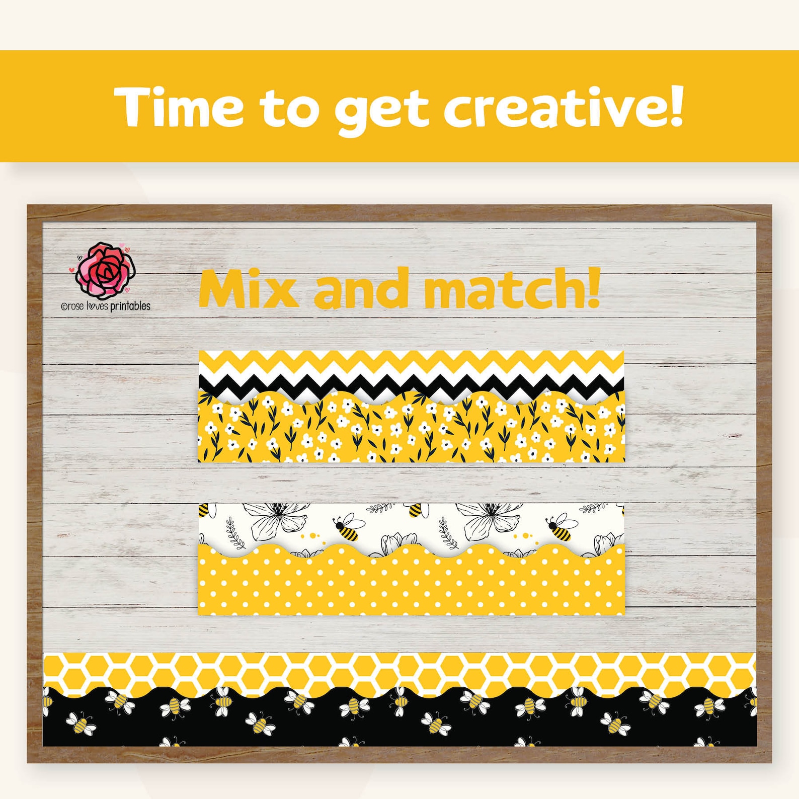 Spring Classroom Bulletin Board Border Set, Bumble Bee Bulletin Border ...