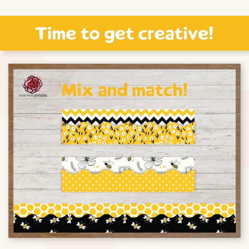 Spring Classroom Bulletin Board Border Set, Bumble Bee Bulletin Border ...