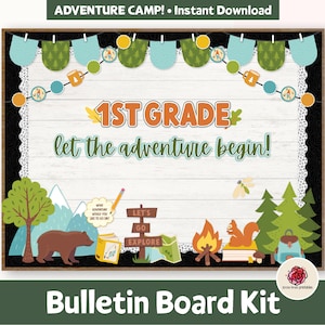 Back to School Bulletin Board Kit, 1st Grade Adventure Printable ...