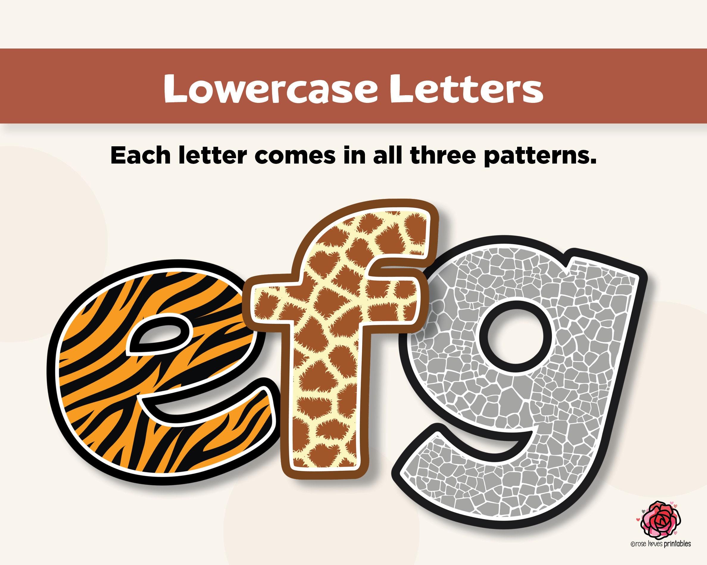 Animal Print Bulletin Board Letters, Safari Printable Letters for ...