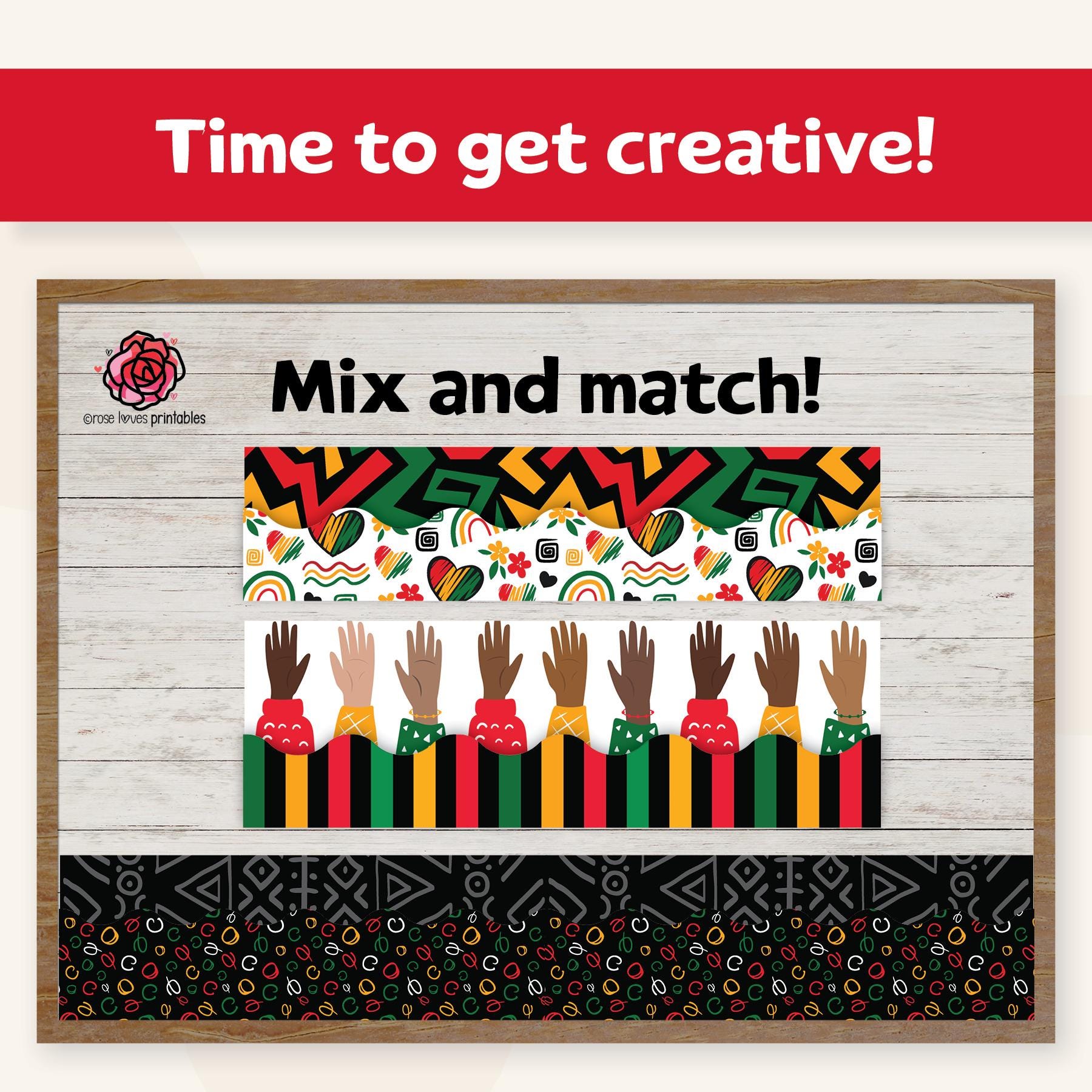 Black History Month Bulletin Board Borders, Black History Borders ...