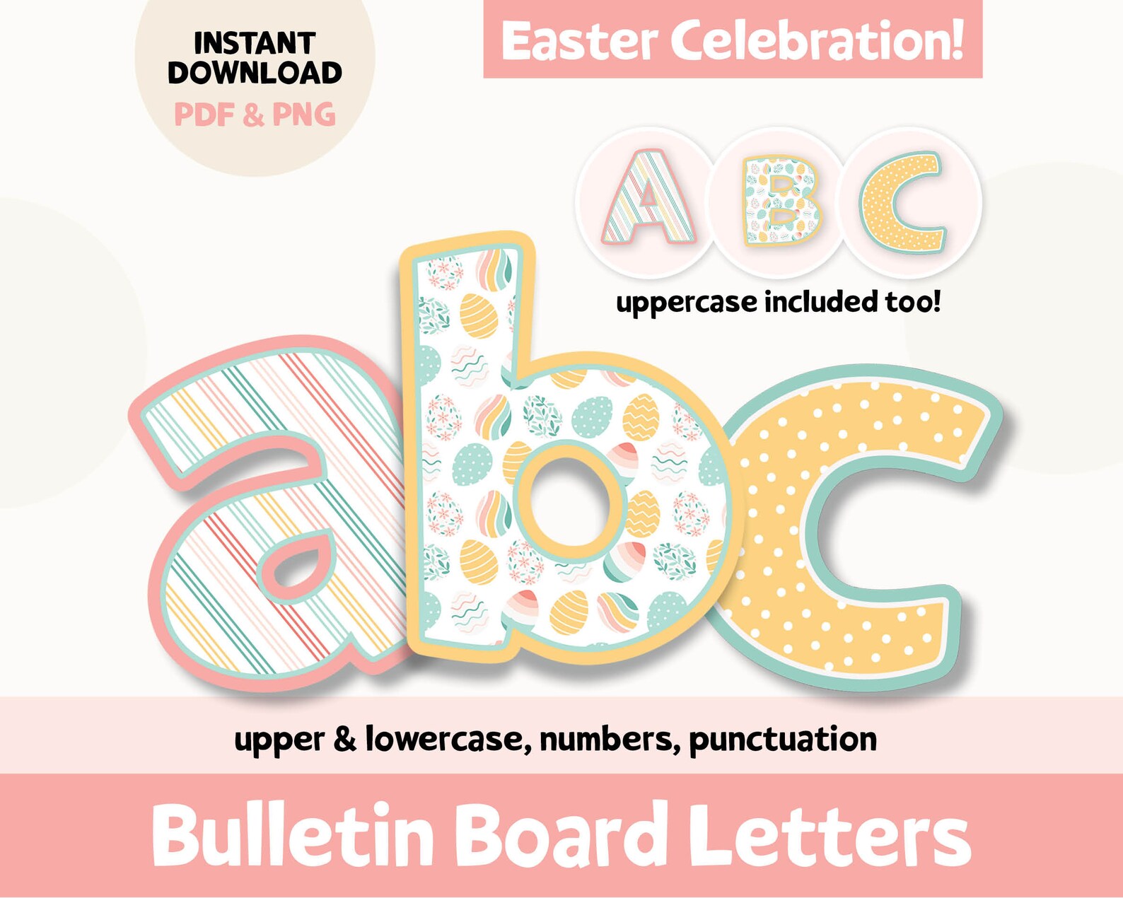 Easter Bulletin Board Letters, Printable Bulletin Board Letters for ...