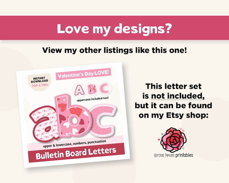Valentines Bulletin Board Kit, February Printable Bulletin Board for ...