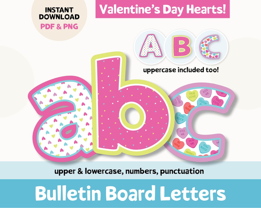 Valentines Bulletin Board Letters February, Valentines Letters ...