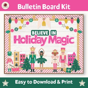 Nutcracker Bulletin Board, Christmas Bulletin Board Kit, Printable ...