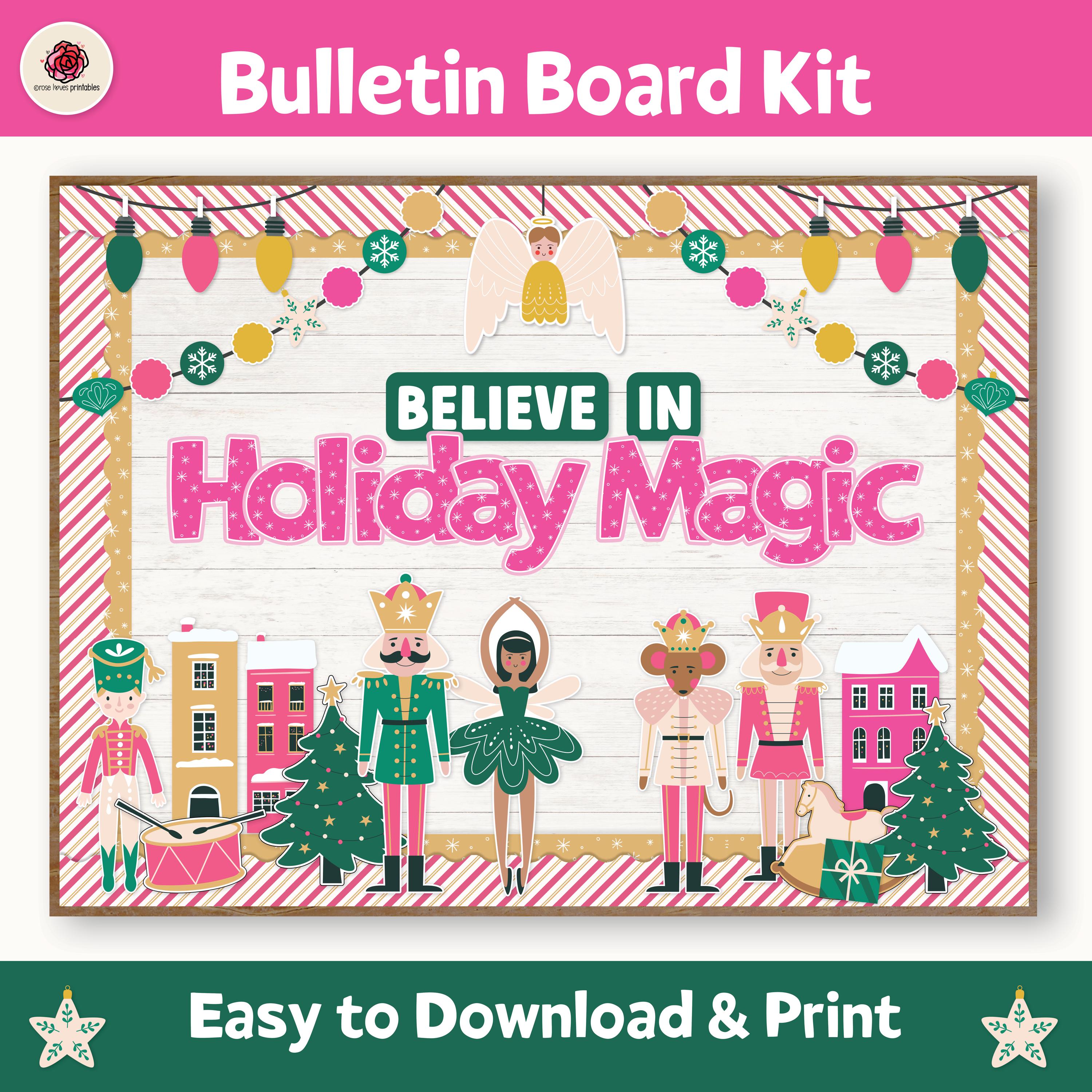 Nutcracker Bulletin Board, Christmas Bulletin Board Kit, Printable ...
