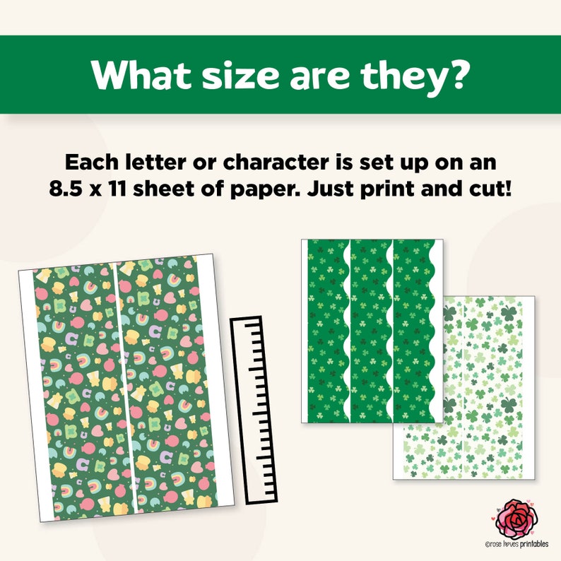 St Patricks Day Bulletin Board Border Set, Luck Charms Bulletin Board ...