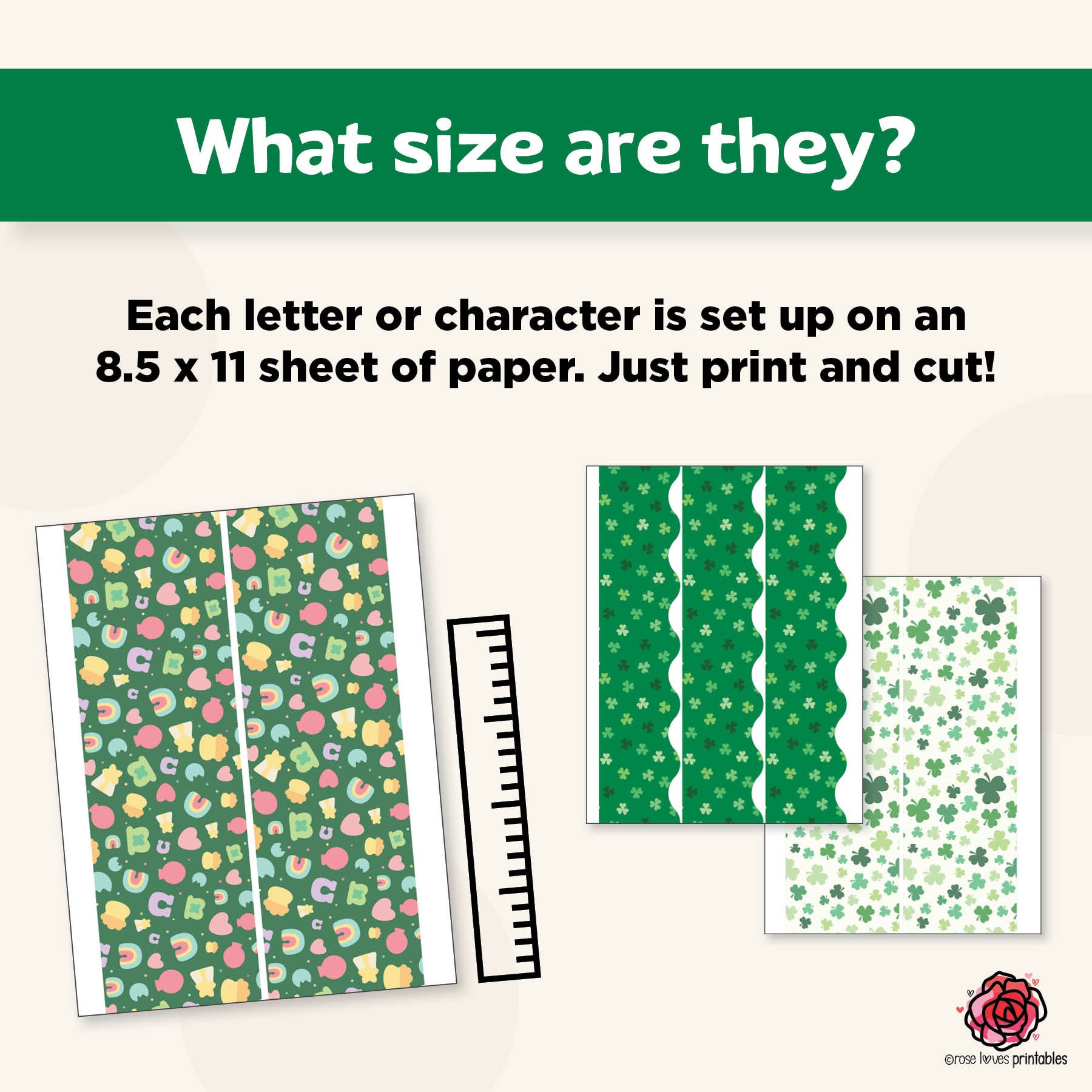 St Patricks Day Bulletin Board Border Set, Luck Charms Bulletin Board ...