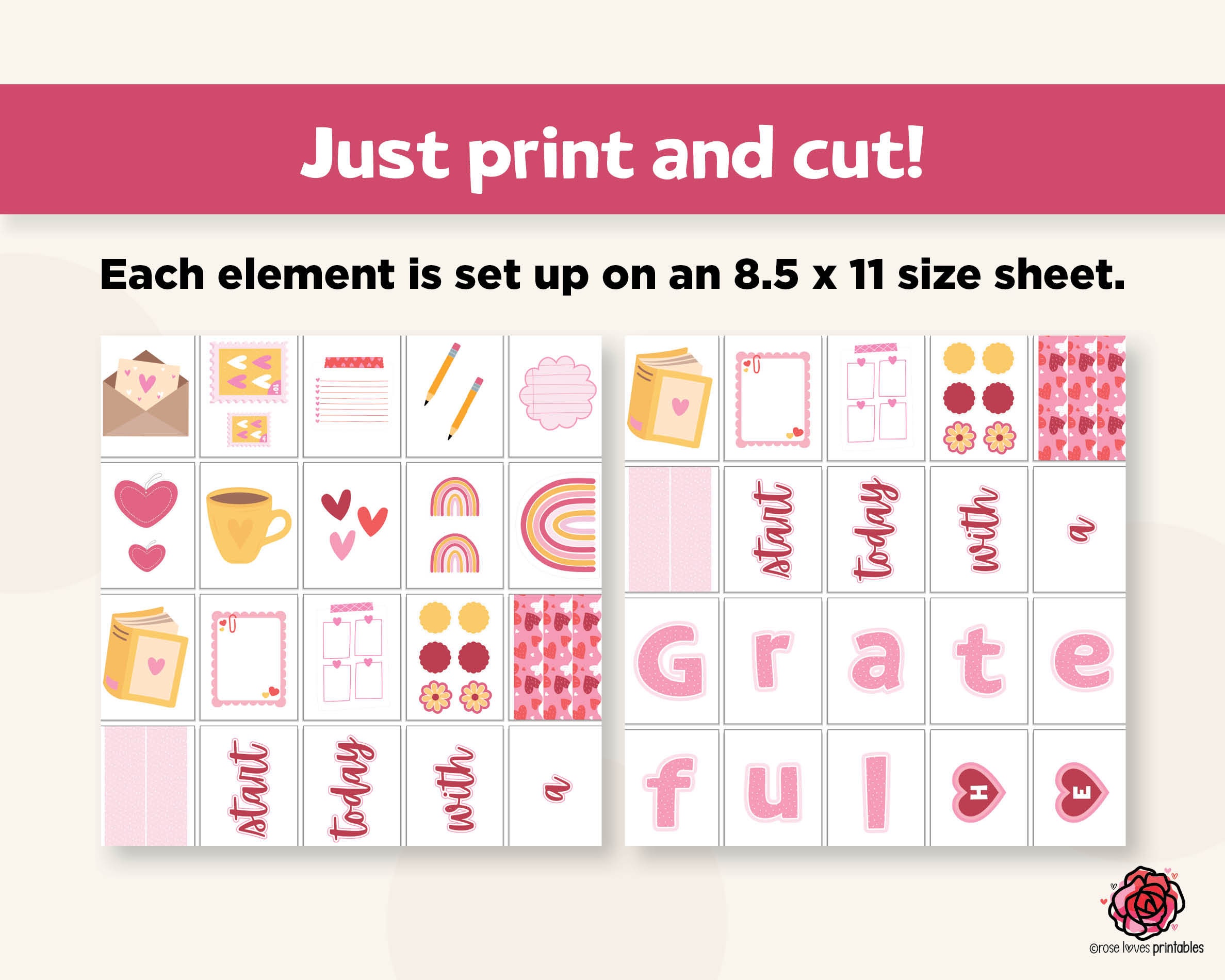Valentines Bulletin Board Kit, February Printable Bulletin Board for ...