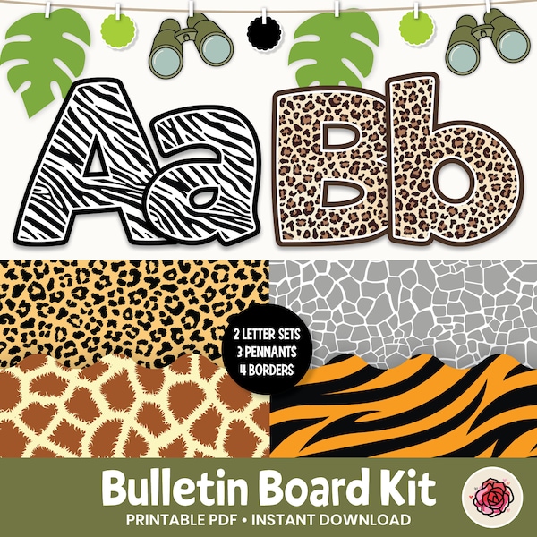 Modern Jungle Bulletin Board Letters - Etsy